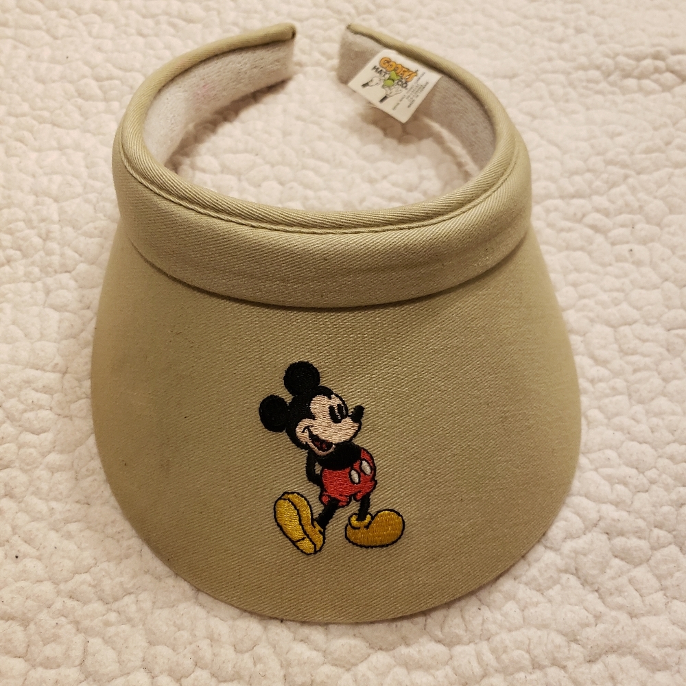 Goofy Hat Co Mickey Mouse Sun Visor Khaki Tan Embroid… - Gem